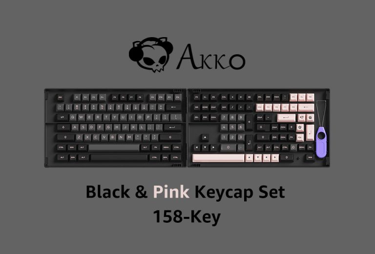 Black & Pink Keycap Set(158-key) | Akko Official Global Site
