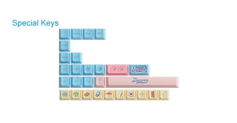Doraemon Macaron Keycap Set(136-key) | Akko Official Global Site