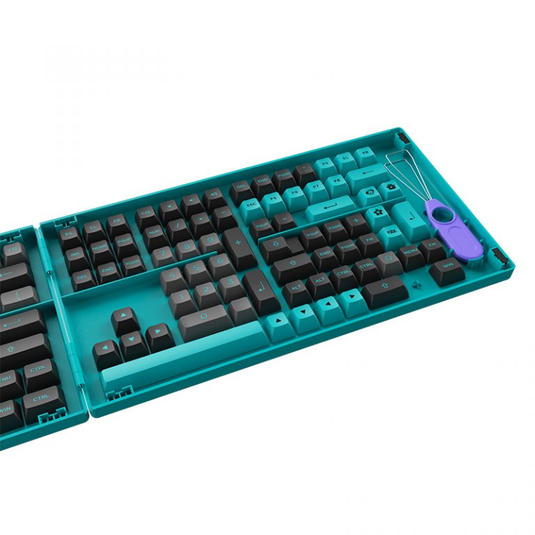 Black & Cyan Keycap Set(197-Key) | Akko Official Global Site