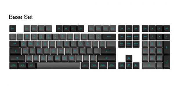Black & Cyan Keycap Set(197-Key) | Akko Official Global Site