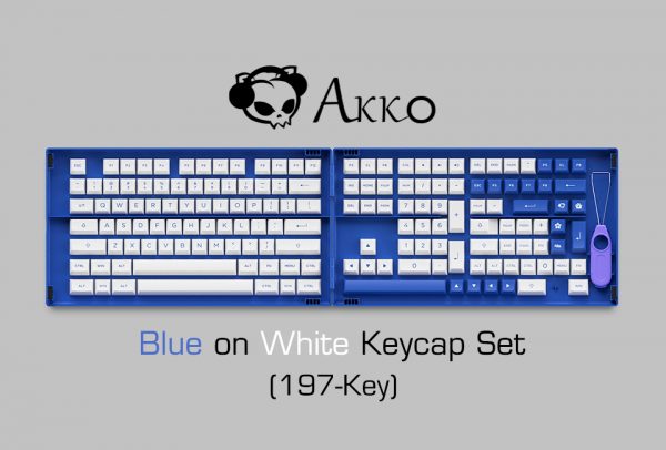 Blue on White Keycap Set(197-Key) | Akko Official Global Site