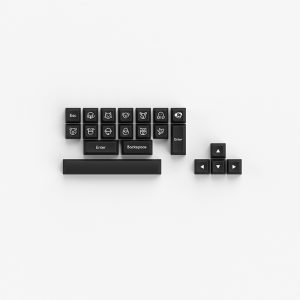 Black on White ABS SAL Keycap Set(195-Key) | Akko Official Global Site