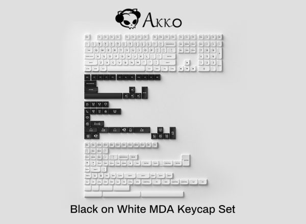 Black on White MDA Keycap Set | Akko Official Global Site