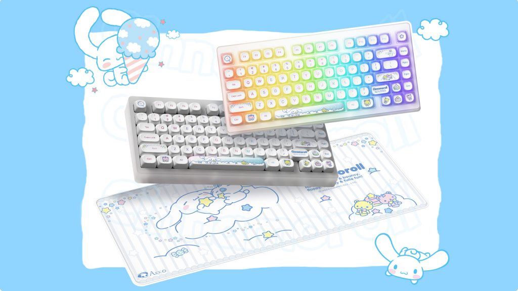 Cinnamoroll TOP75B Transparent Keyboard | Akko Official Global Site