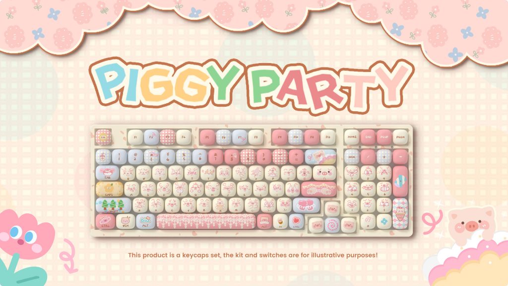 Piggy Party MOG Keycap Set | Akko Official Global Site