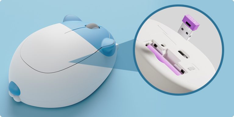 Akko Blue and White Cat Mouse | Akko Official Global Site