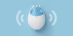 Akko Blue and White Cat Mouse | Akko Official Global Site
