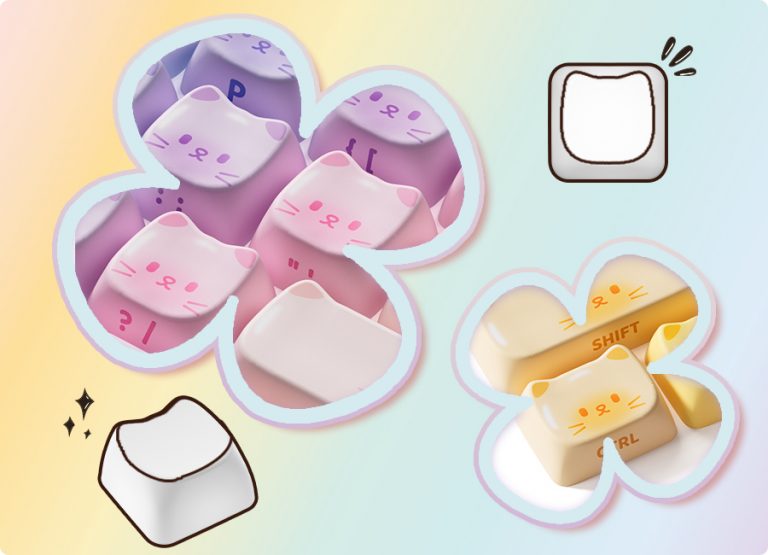 Akko Colorful Cats MOA Profile Keycaps – The Laboratory by RF Gaming
