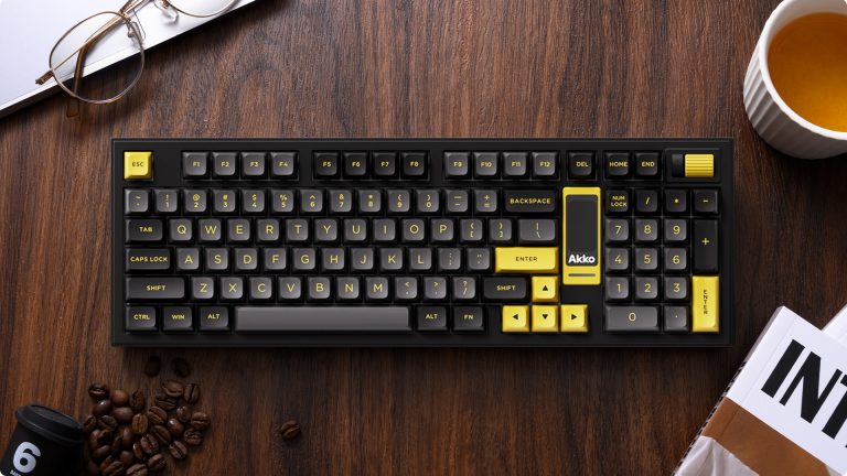 Black & Gold 5098B Mechanical Keyboard | Akko Official Global Site