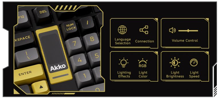 Black & Gold 5098B Mechanical Keyboard | Akko Official Global Site