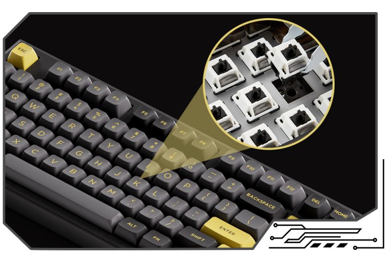 Black & Gold 5098B Mechanical Keyboard | Akko Official Global Site