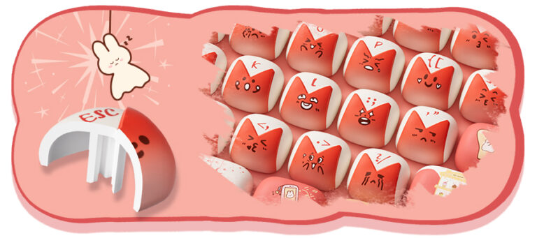 Bunny Apple Keycap Set (137-key) | Akko Official Global Site