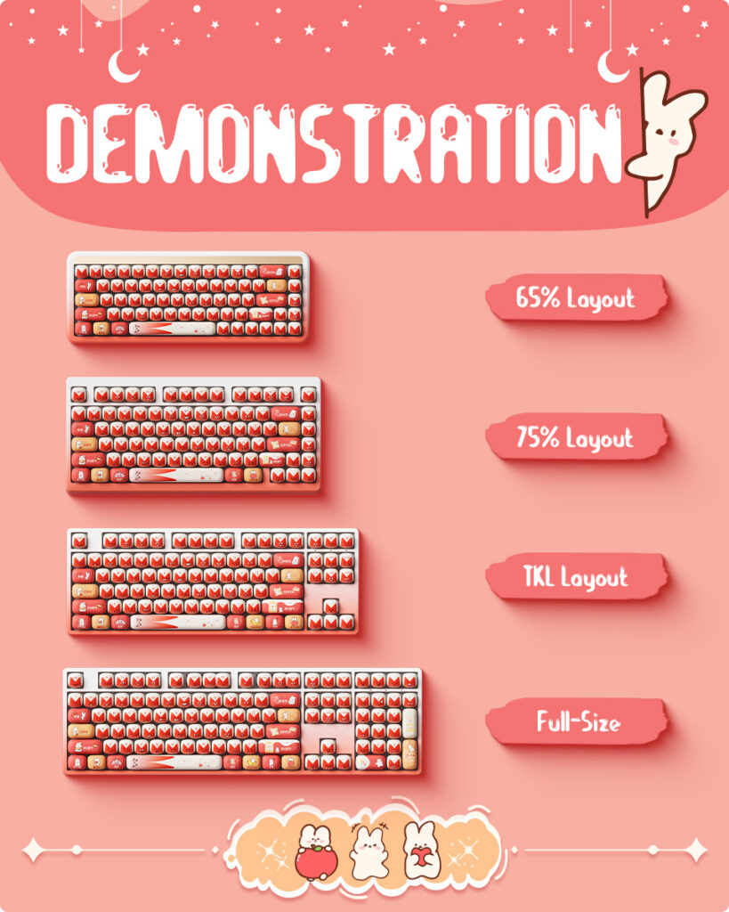 Bunny Apple Keycap Set (137-key) | Akko Official Global Site