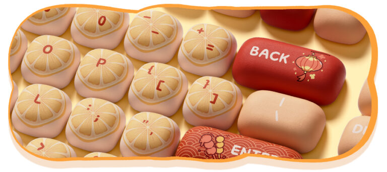 Lucky Tangerine Keycap Set | Akko Official Global Site