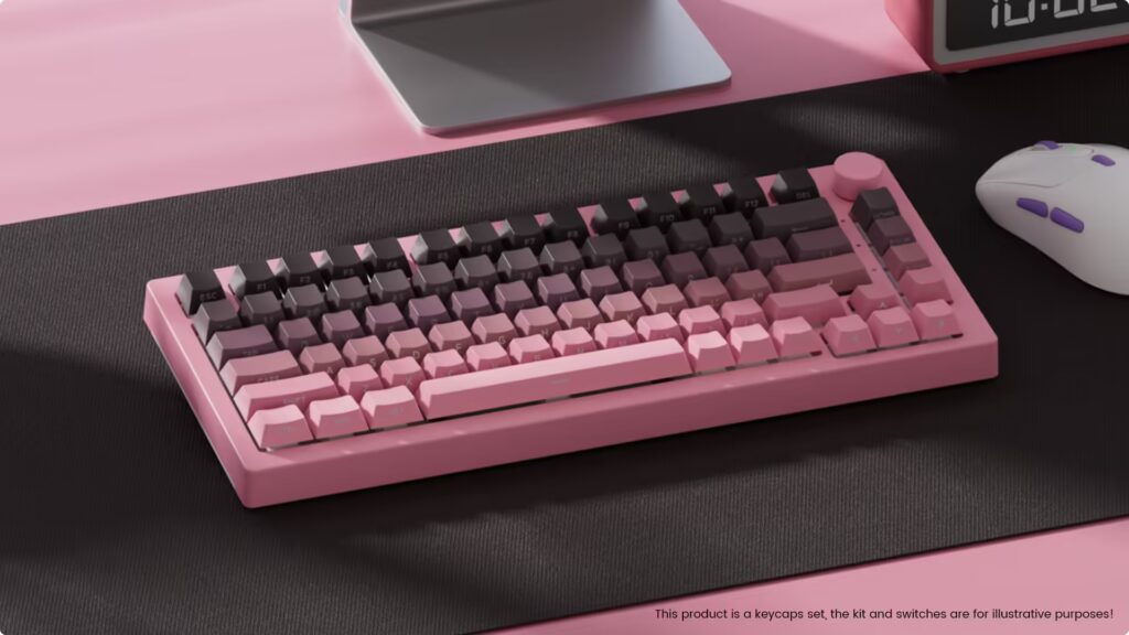 Black & Pink Gradient Keycap Set (135-key) | Akko Official Global Site